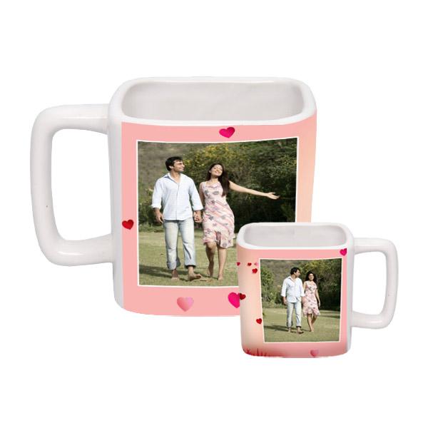 Buy Personalized Square Photo Mugs, Different Shape Mugs online at Zestpics