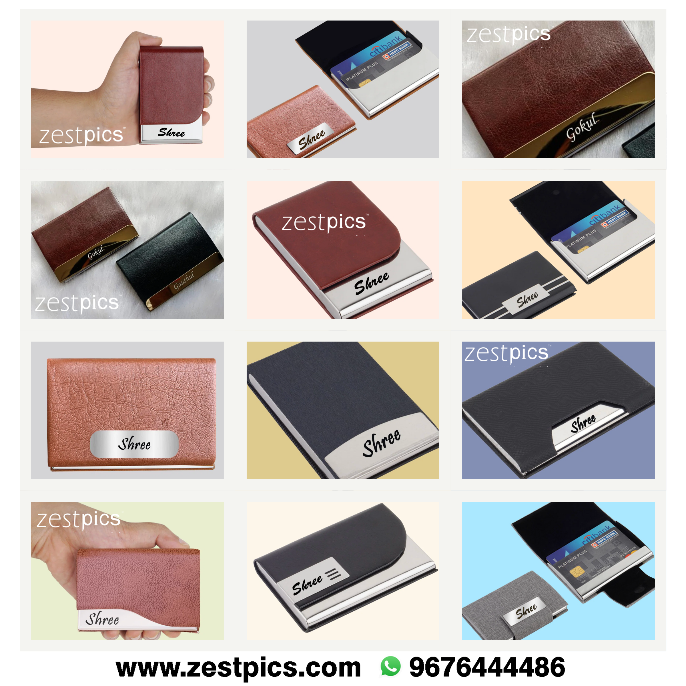Personalised Name Card Holders Online India | Custom Engraved Business ...