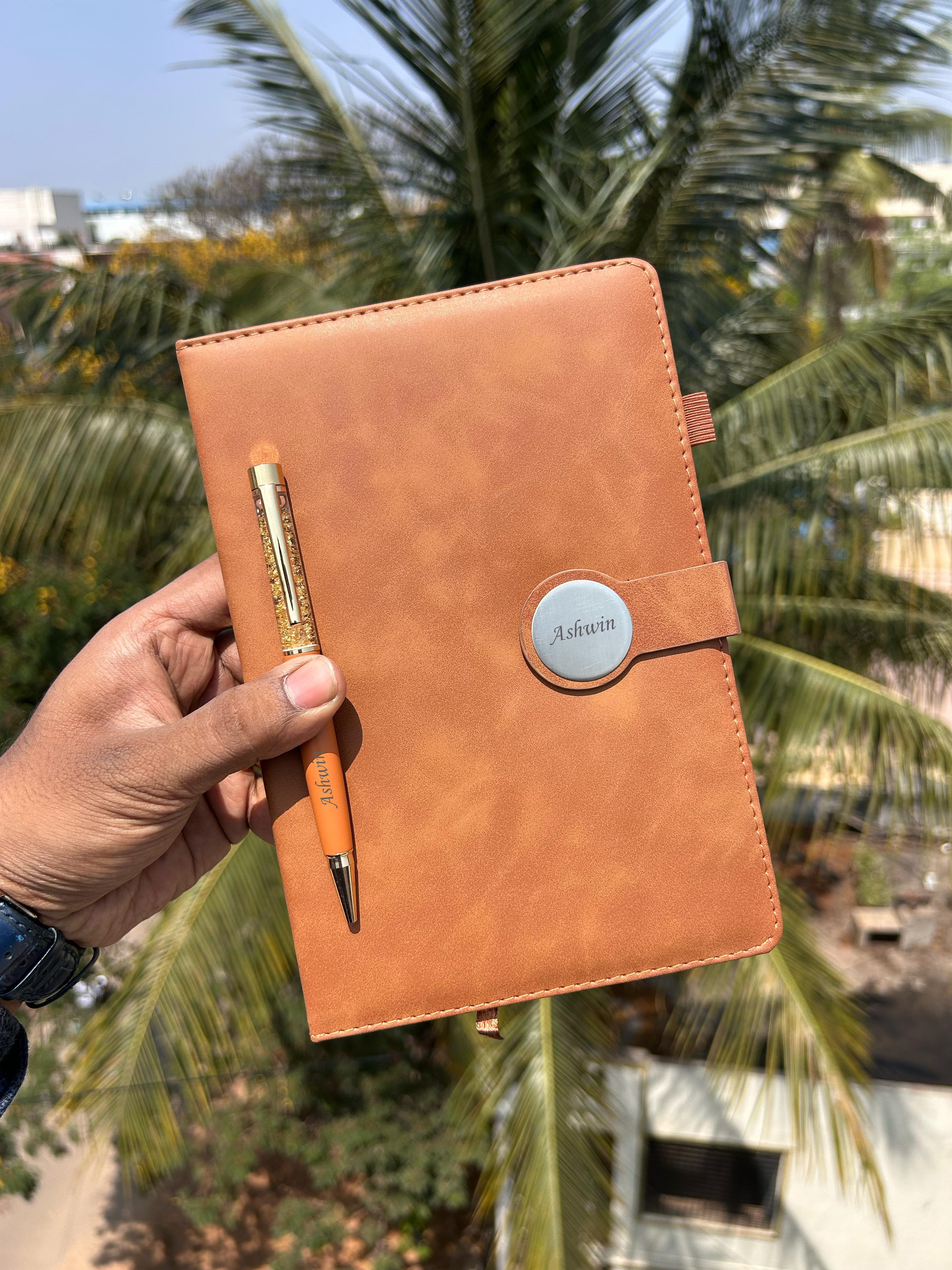 Customised Diary and Pen Gift Set with Name – Zestpics