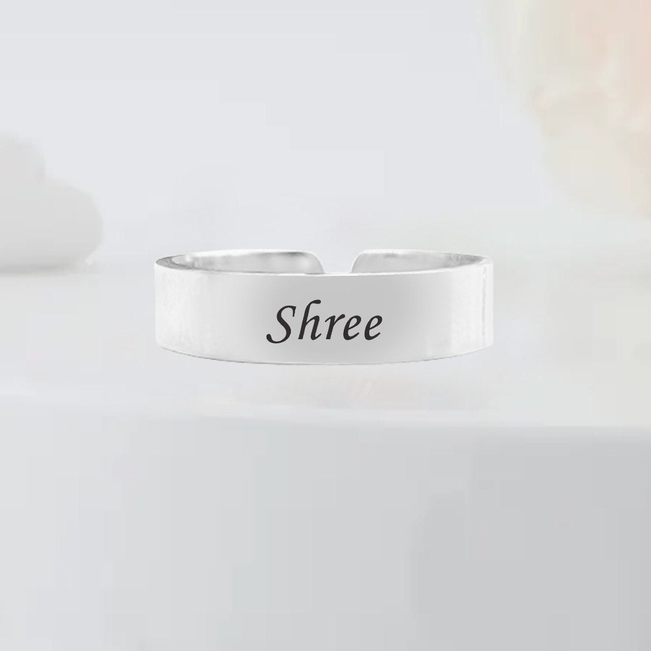 Engraved Name Silver Ring - Personalized Gift with Hidden Surprise ...