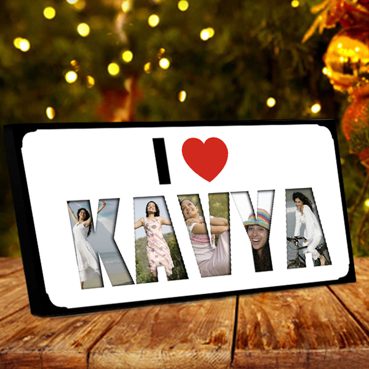I Love Name Collage Frame, Valentine Gifts Online Shopping, Send ...
