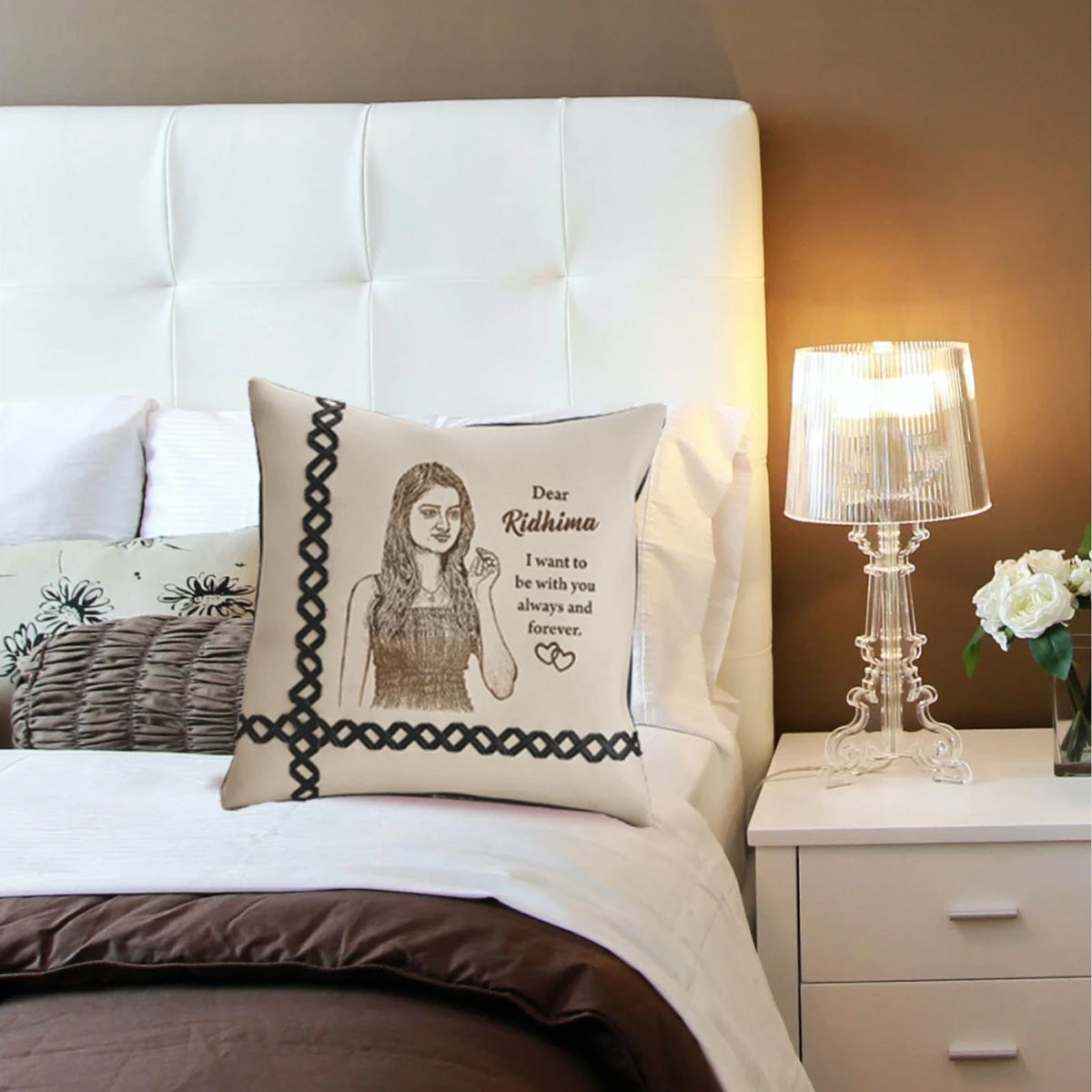 Personalized Pillow & Cushions | Engraved Leather Pillow | Customized ...