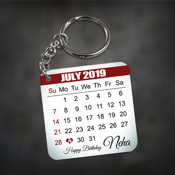Personalized Calendar Keychain|Date Keychain|Mark your Calendar ...