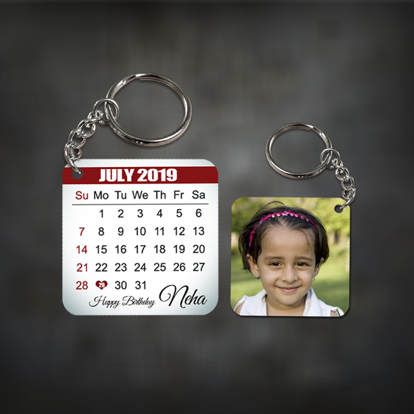 Personalized Calendar Keychain|Date Keychain|Mark your Calendar Keychain – Zestpics