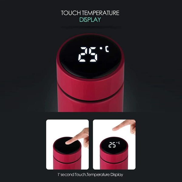 Smart Water Bottle with LED Temperature Display | Perfect for Hot and ...