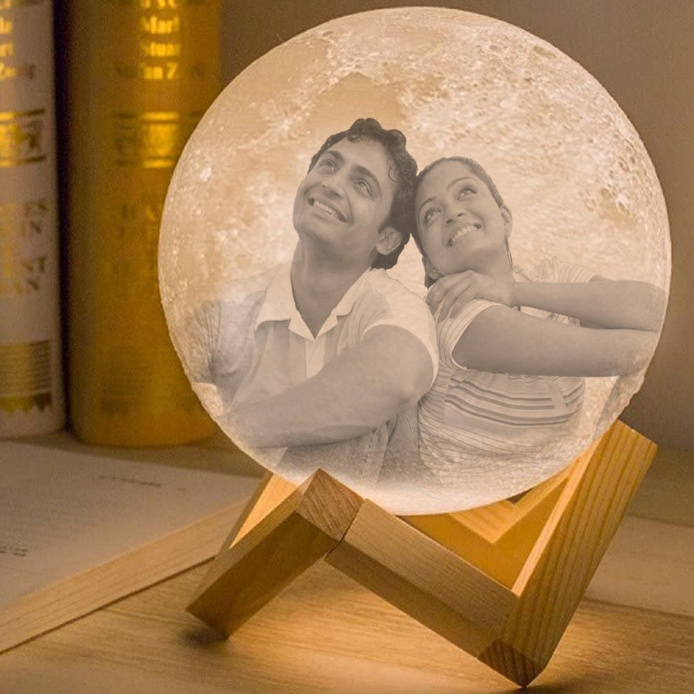 3D Photo Print Personalised Moon Lamp | 3D Print Moon Lamp | Zestpics