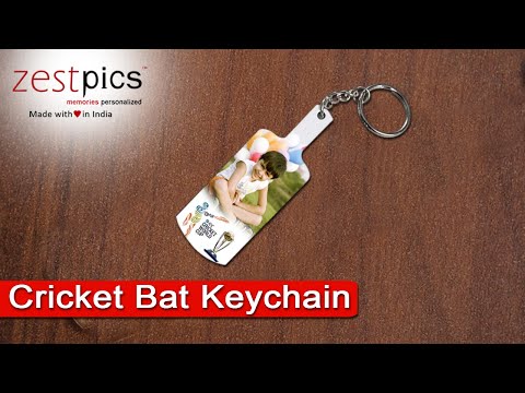 Personalized Photo Cricket Bat Key chain | Custom Cricket Bat KeyRing ...